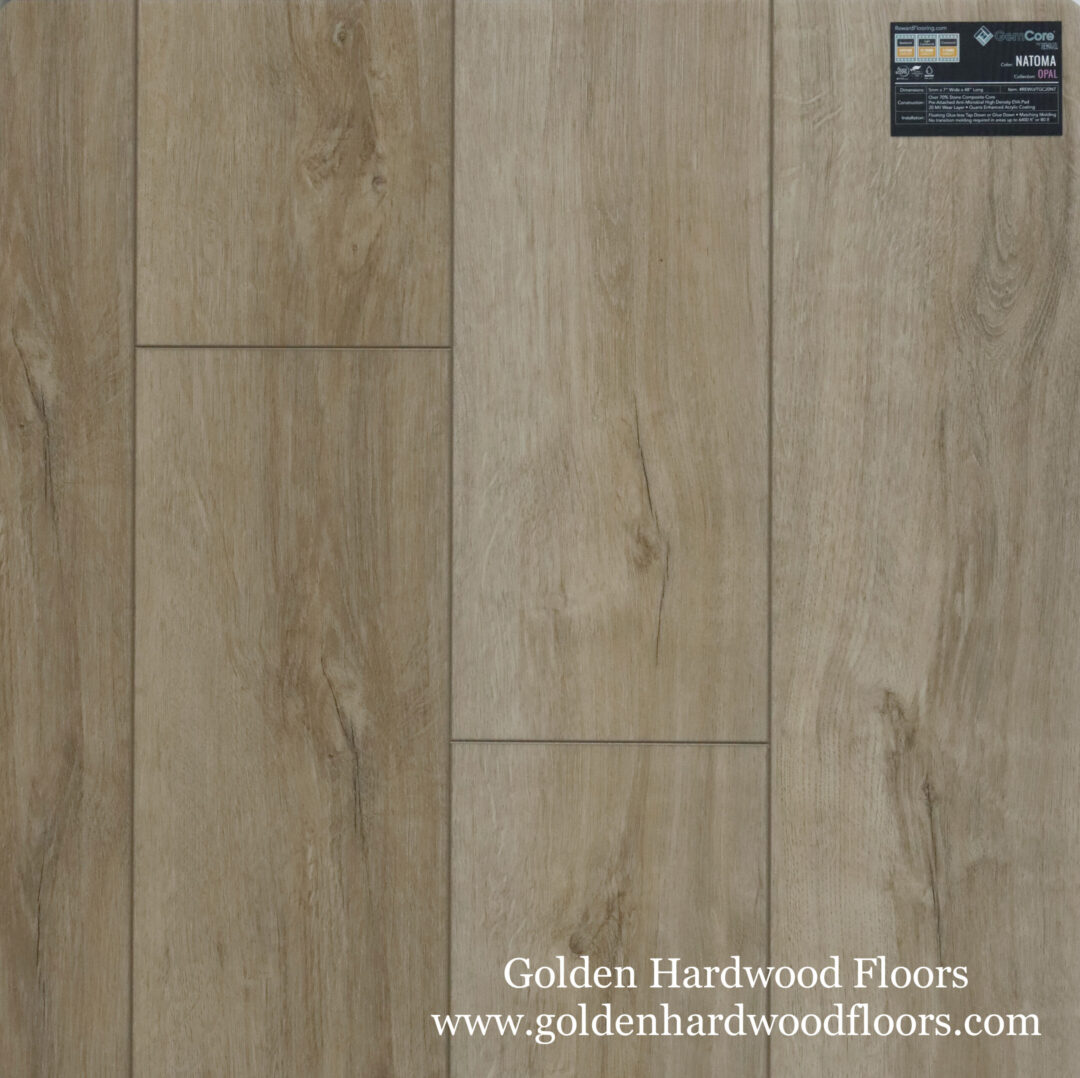 Waterproof Flooring GemCore Opal Natoma 5mm x 7" - Solid Hardwood Flooring