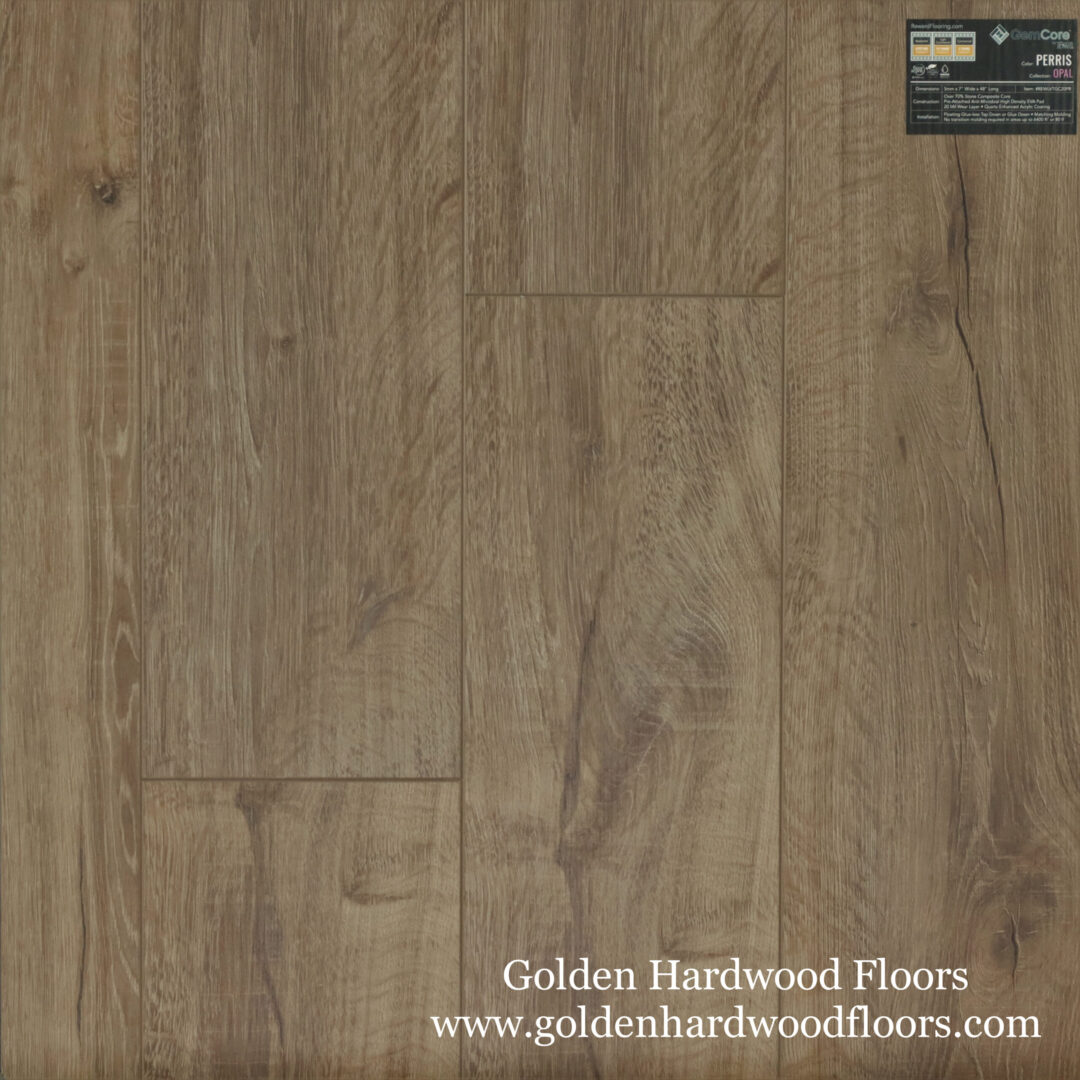 Waterproof Flooring GemCore Opal Perris 5mm x 7" - Solid Hardwood Flooring