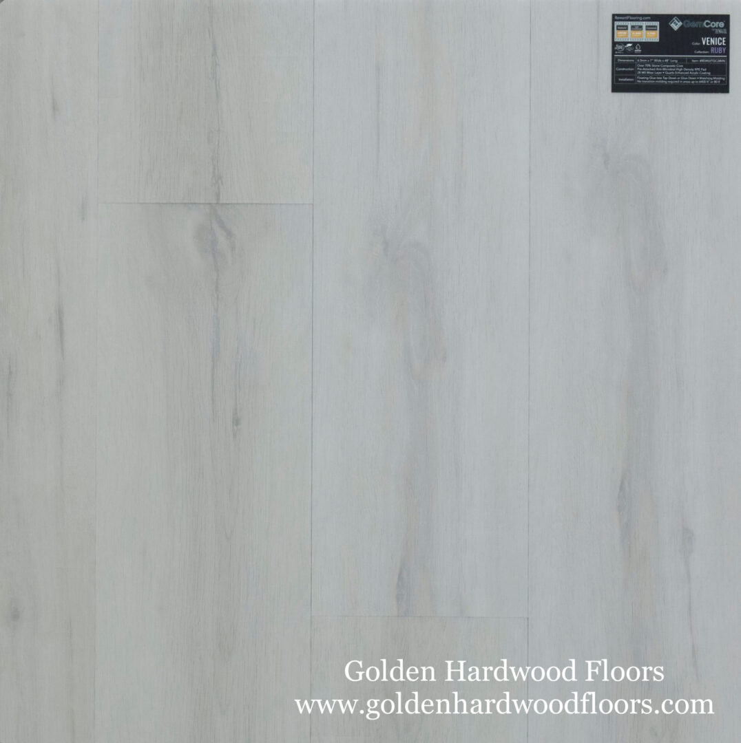 Waterproof Flooring GemCore Ruby Venice 6.5mm x 7" - Solid Hardwood ...